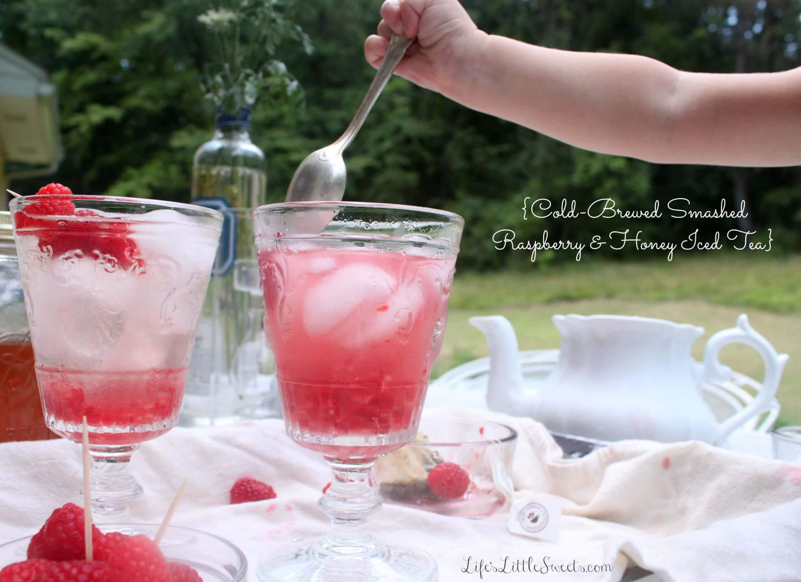 Cold-Brewed Smashed Raspberry Honey Iced Tea - Life's Little Sweets