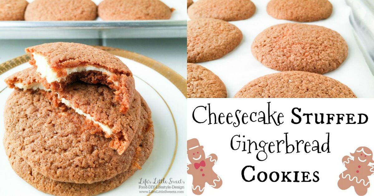 Cheesecake Stuffed Gingerbread Cookies - Chewy, Soft, Cheesecake - Life ...