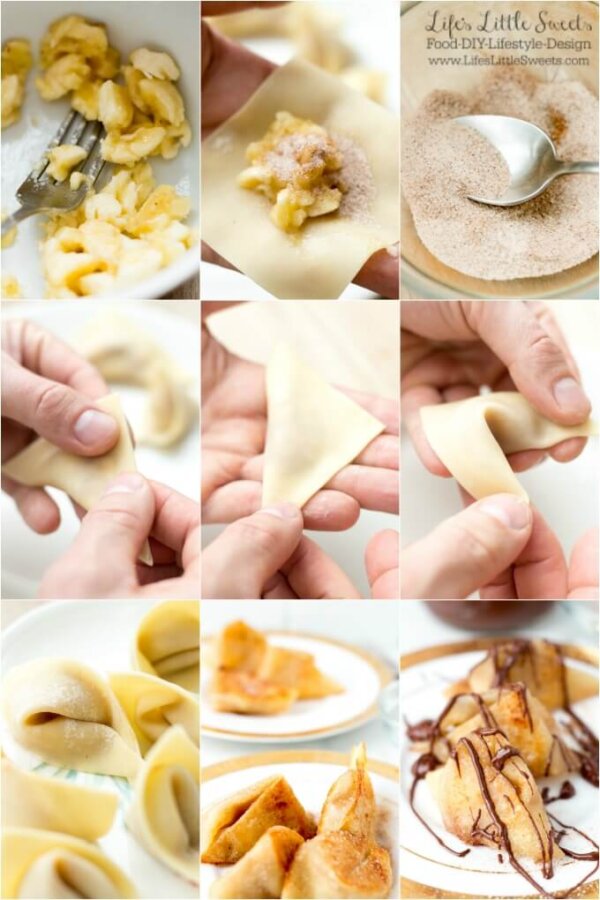 Banana Cinnamon Sugar Dumplings - Butter, Chocolate, Fried - Life's ...