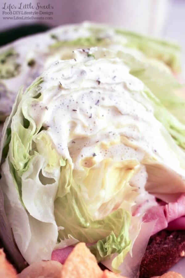 Wedge Salad Ham and Swiss Sandwich with Homemade Ranch Dressing - Life ...