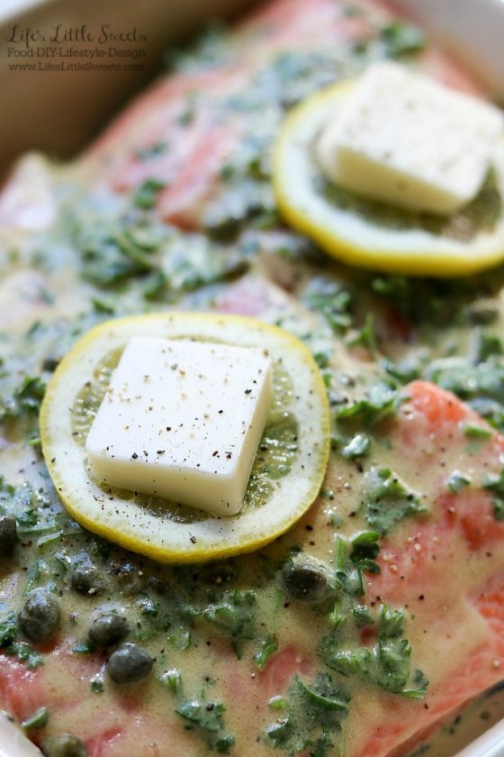 Baked Dijon Lemon Caper Salmon Dinner - Life's Little Sweets