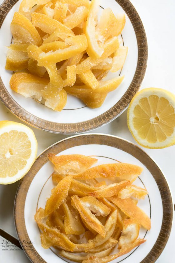 Candied Lemon Cardamom Peel - Life's Little Sweets