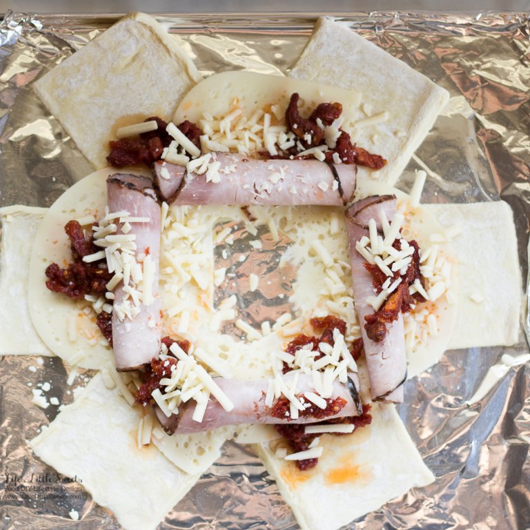 Sun-Dried Tomato Ham and Cheese Ring (Cheddar) - Life's Little Sweets