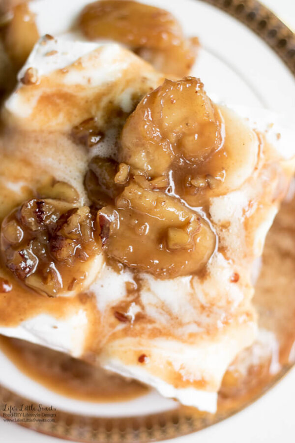 Banana Cream Lush with Bananas Foster Sauce Recipe - Homemade - Life's ...