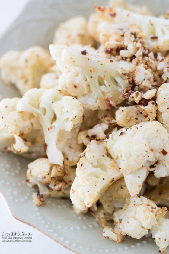 Spicy Roasted Cauliflower (3-Ingredients, 30 mins!) - Life's Little Sweets