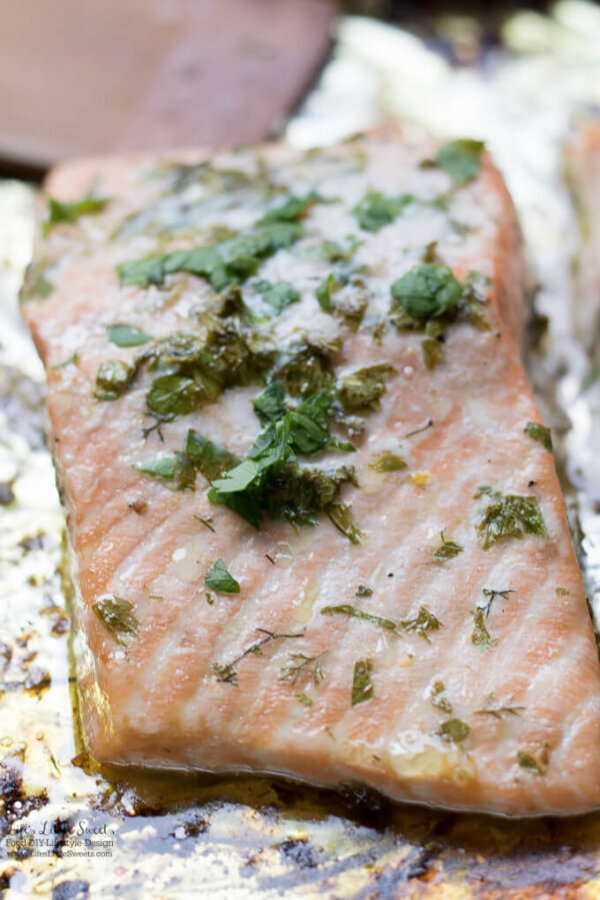 Fresh Herb Baked Salmon - Life's Little Sweets