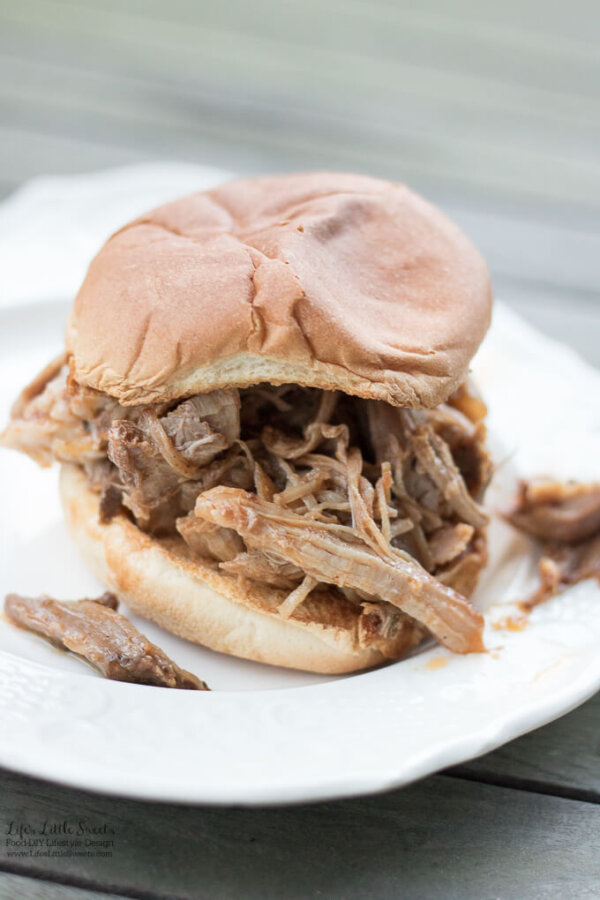 Slow Cooker Texas Style Pulled Pork - Life's Little Sweets