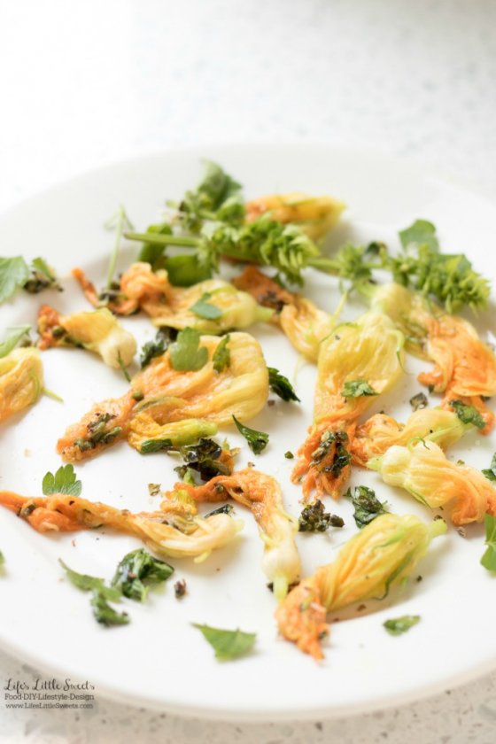 Sautéed Herb Pumpkin Squash Flowers - Life's Little Sweets