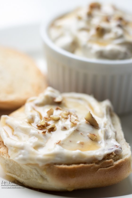 Maple Honey Roasted Pecan Cream Cheese - Life's Little Sweets