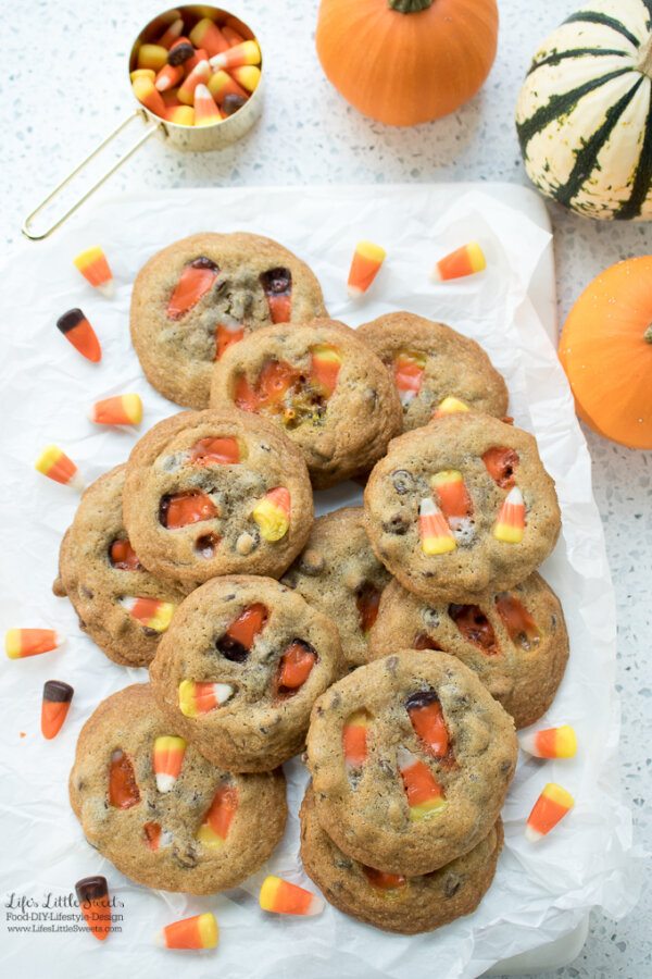 Candy Corn Chocolate Chip Cookies - Life's Little Sweets