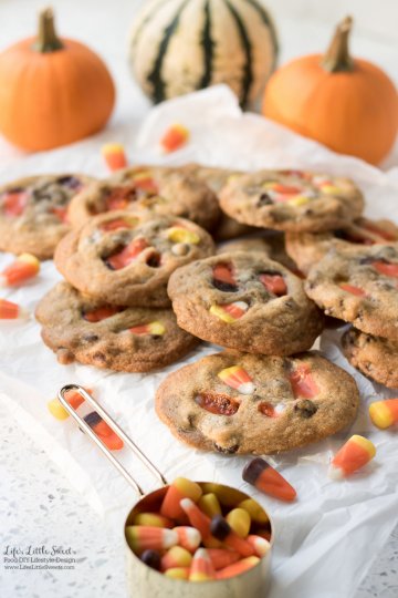 Candy Corn Chocolate Chip Cookies - Life's Little Sweets
