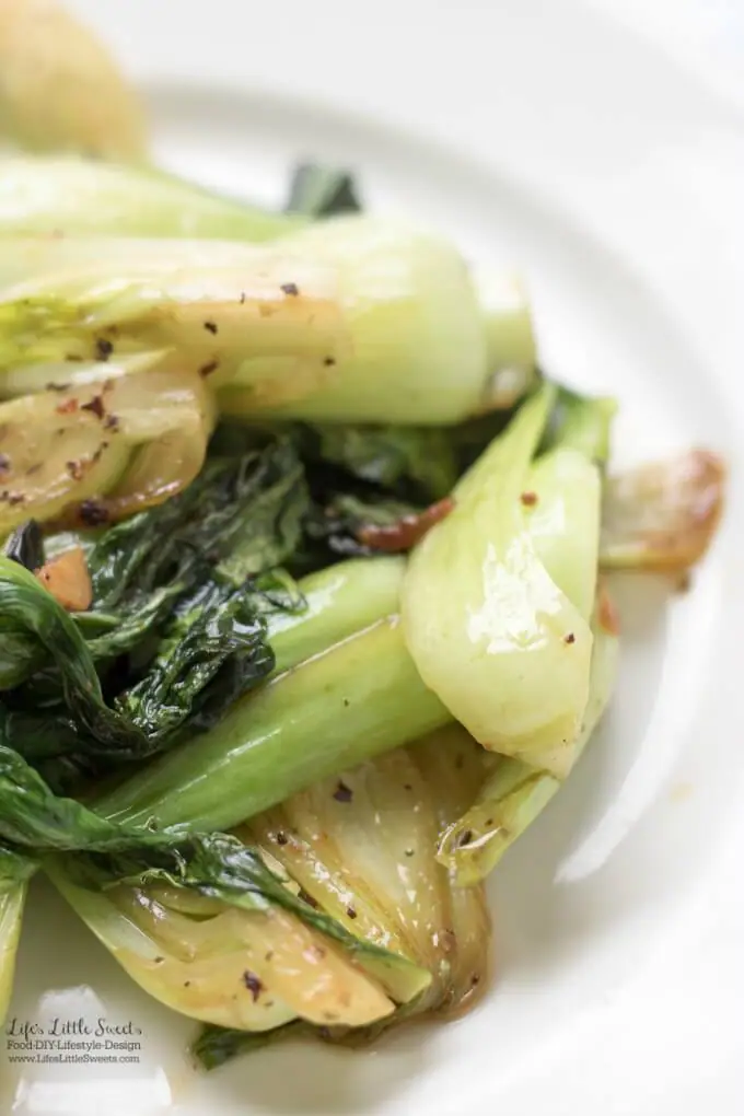 Sautéed Bok Choy (Garlic, Olive Oil, Red Pepper) - Life's Little Sweets