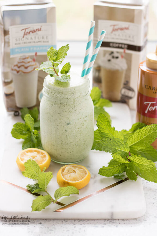 Lemon Mint Frappe (Ice, Fresh Mint, Torani) - Life's Little Sweets