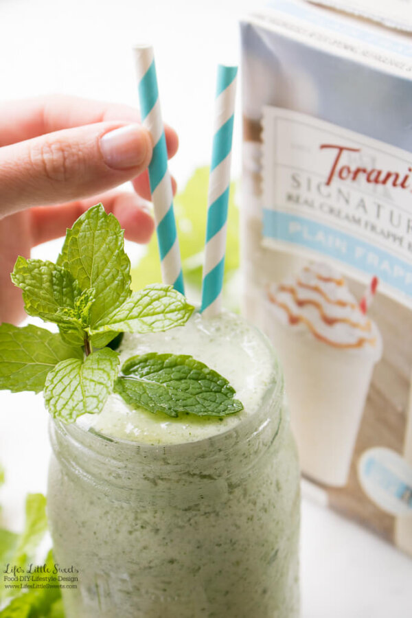 Lemon Mint Frappe (Ice, Fresh Mint, Torani) - Life's Little Sweets