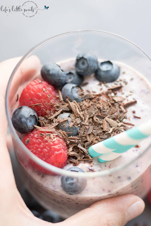 Berry Chia Date Smoothie - Chia Seeds, Milk - Life's Little Sweets