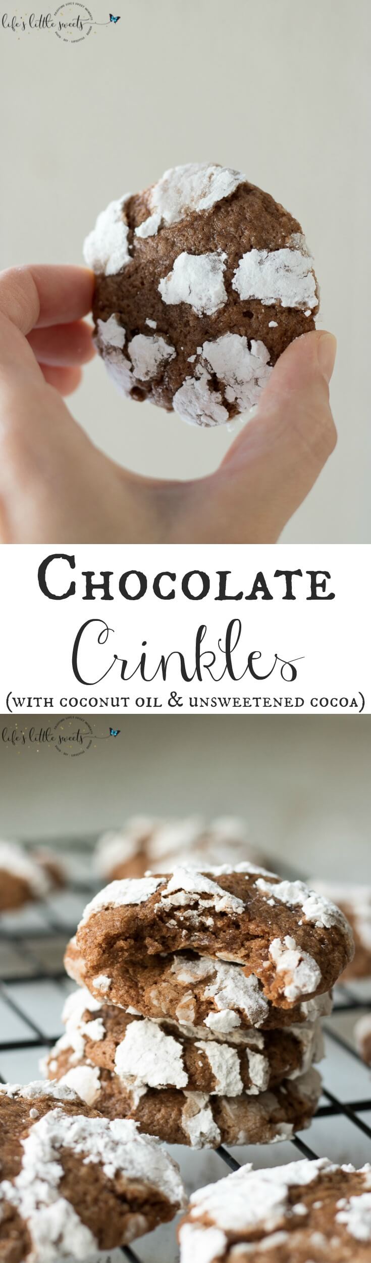 Chocolate Crinkles - Coconut Oil, Unsweetened Cocoa, Cookies