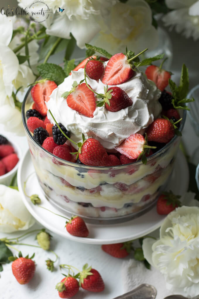 Mixed Summer Berry Trifle (Angel Food Cake, Berries, Cool Whip) - Life ...