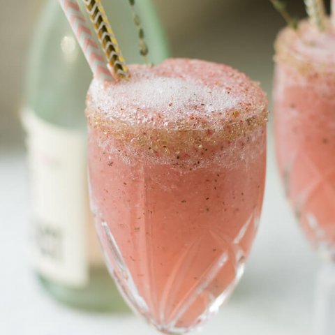 Frosé (Frozen Rosé Wine, Lemon, Mint) - Life's Little Sweets
