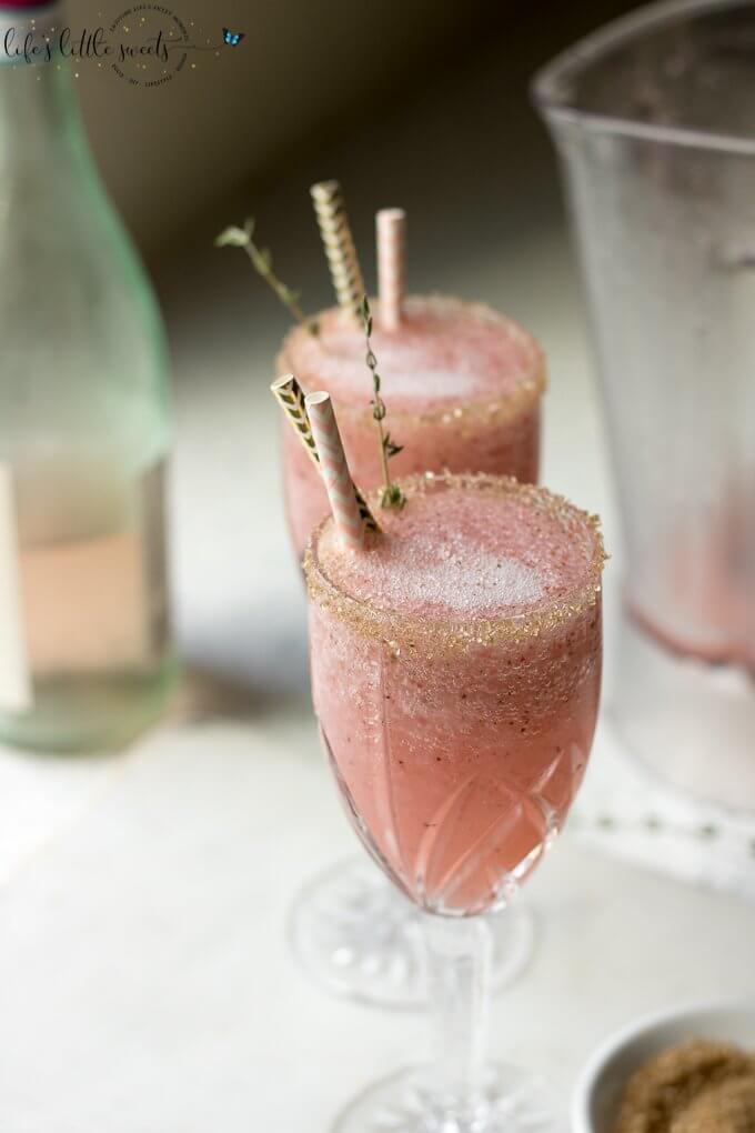 Frosé (Frozen Rosé Wine, Lemon, Mint) - Life's Little Sweets