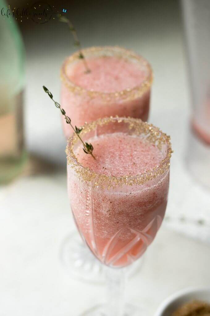 Frosé (Frozen Rosé Wine, Lemon, Mint) - Life's Little Sweets