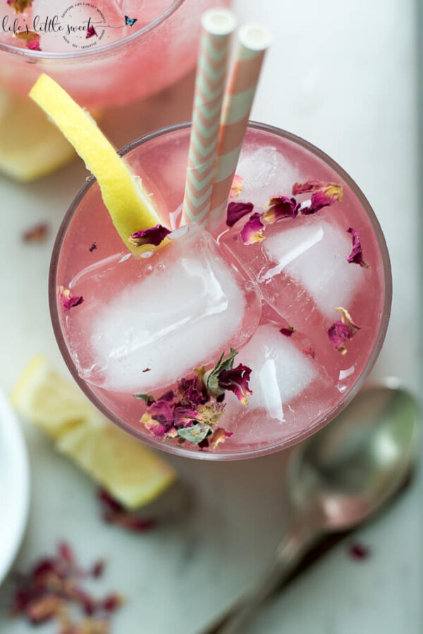Rosewater Lemonade (Dried Edible Rose, Lemons) - Life's Little Sweets