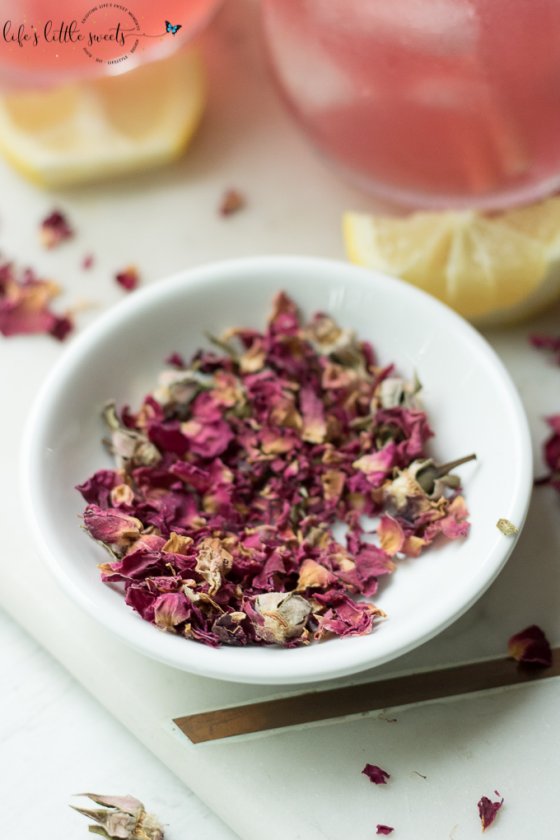 Rosewater Lemonade (Dried Edible Rose, Lemons) - Life's Little Sweets