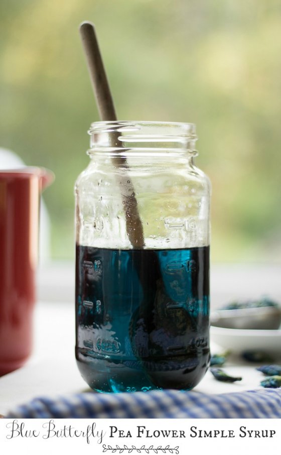 Blue Butterfly Pea Flower Simple Syrup - Galaxy Simple Syrup - Life's ...