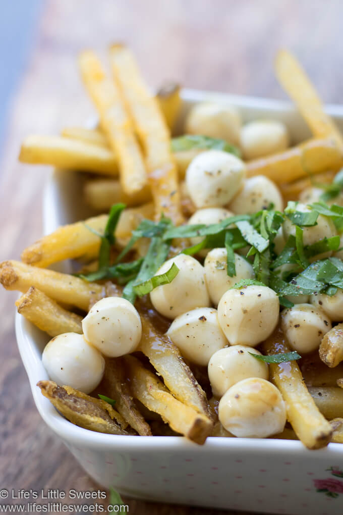 Easy Basil Mozzarella Poutine (Fries, Cheese, Gravy, Herbs) - Life's ...