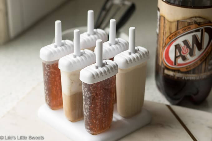 Root Beer Float Popsicles (Root Beer, Vanilla Ice Cream, Dessert) - Life's Little Sweets