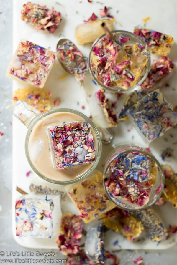 Flower Ice Cubes (Dried Culinary Flowers, Ice Cubes) - Life's Little Sweets