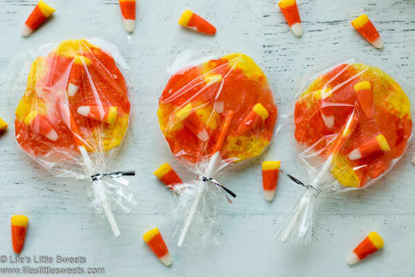 Candy Corn Lollipops - Life's Little Sweets