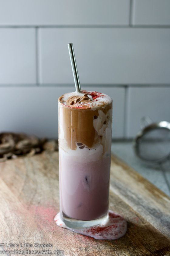 Strawberry Dalgona Whipped Coffee (Instant Coffee, Strawberry Powder ...