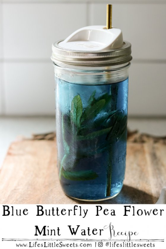 Blue Butterfly Pea Flower Mint Water (Fresh Mint, Ice, Cold Water, Tea ...