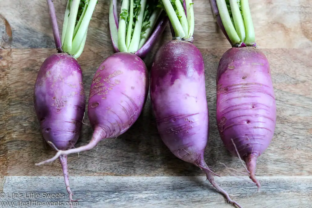 Roasted Radishes (Purple Daikon Radishes, V, GF) - Life's Little Sweets