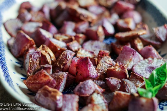 Roasted Radishes (Purple Daikon Radishes, V, GF) - Life's Little Sweets