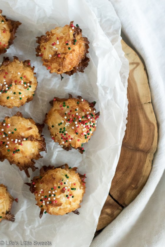 Mini Coconut Macaroons (w/ Sprinkles!) - Life's Little Sweets