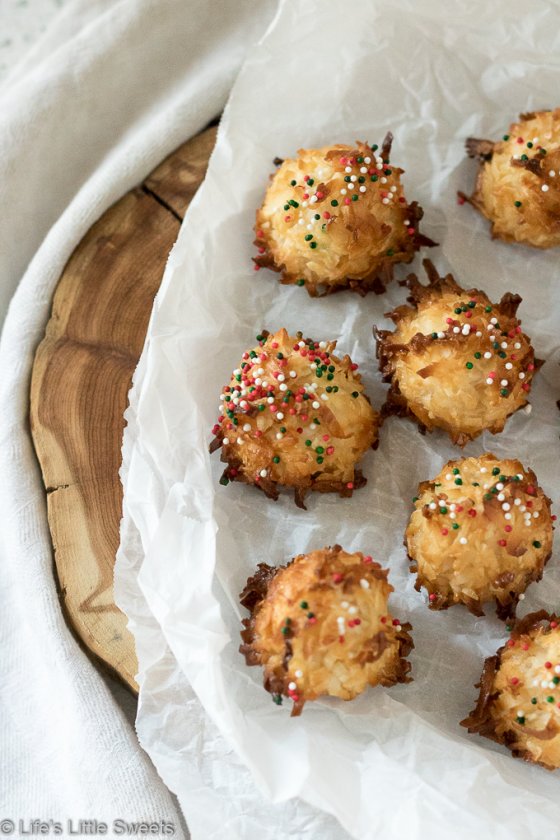 Mini Coconut Macaroons (w/ Sprinkles!) - Life's Little Sweets