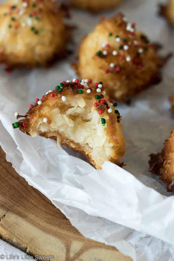 Mini Coconut Macaroons (w/ Sprinkles!) - Life's Little Sweets