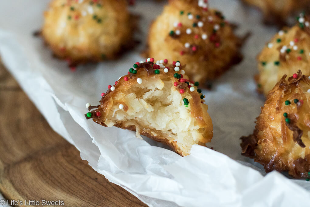 Mini Coconut Macaroons (w/ Sprinkles!) - Life's Little Sweets