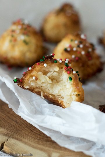 Mini Coconut Macaroons (w/ Sprinkles!) - Life's Little Sweets