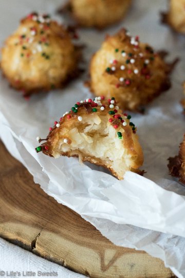 Mini Coconut Macaroons (w/ Sprinkles!) - Life's Little Sweets