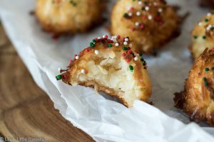 Mini Coconut Macaroons (w/ Sprinkles!) - Life's Little Sweets