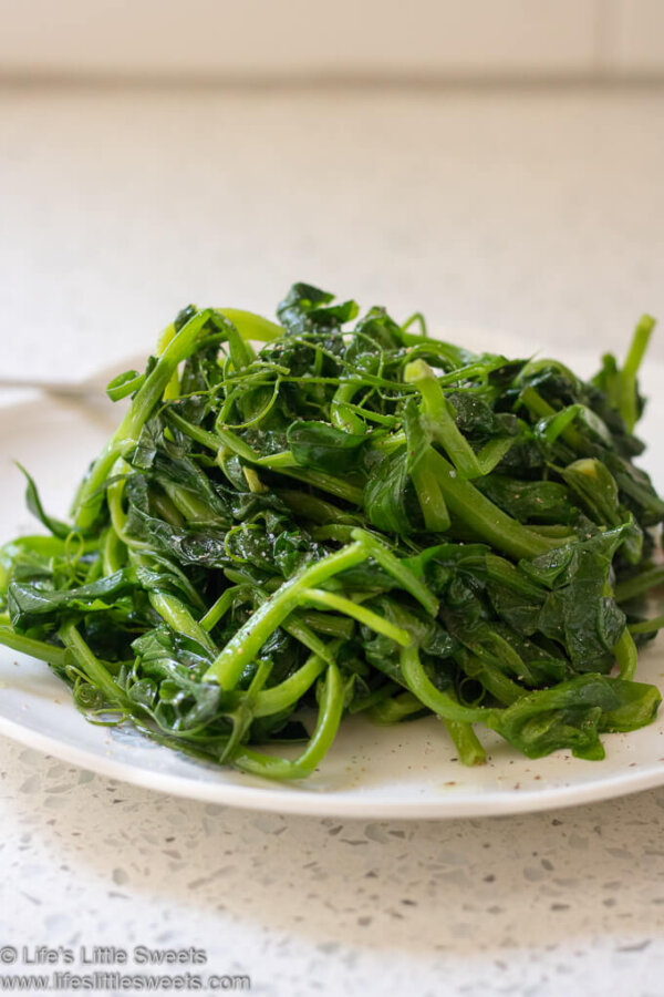 Sautéed Pea Shoots (Stir-Fried, Pea Greens, Recipe) - Life's Little Sweets