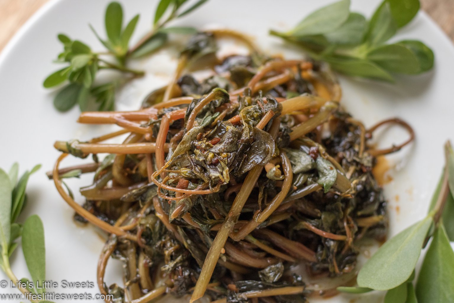 Sautéed Purslane (a Superfood!) - Life's Little Sweets
