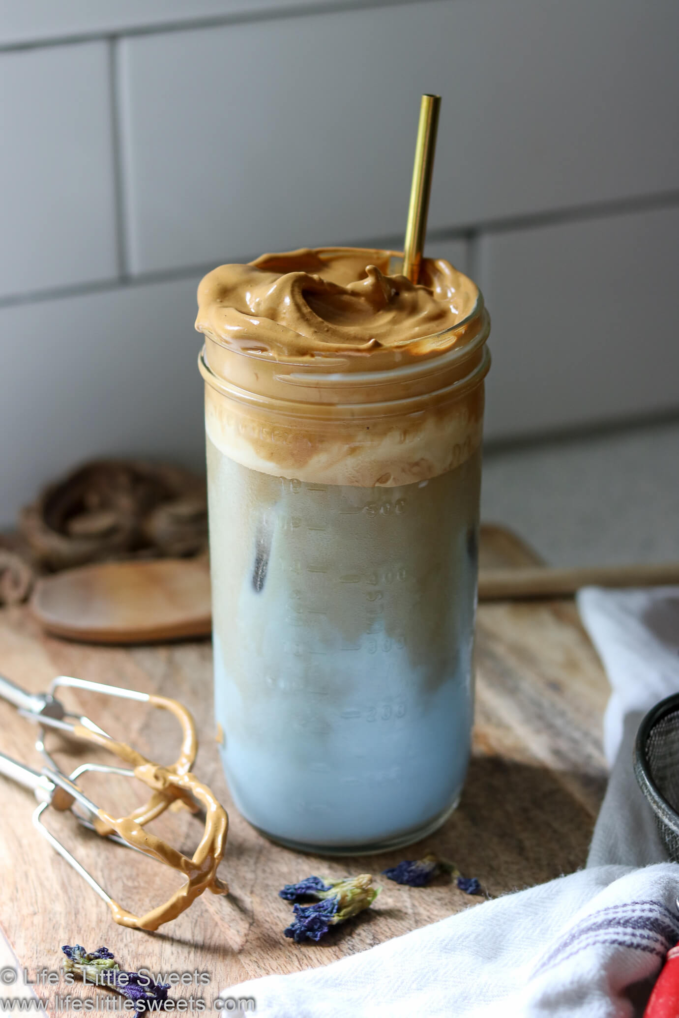 Blue Butterfly Pea Flower Tea Dalgona Coffee - Life's Little Sweets