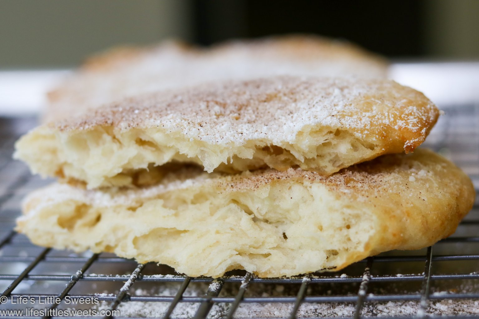 Fried Dough Recipe (Powdered Sugar, Cinnamon) - Life's Little Sweets
