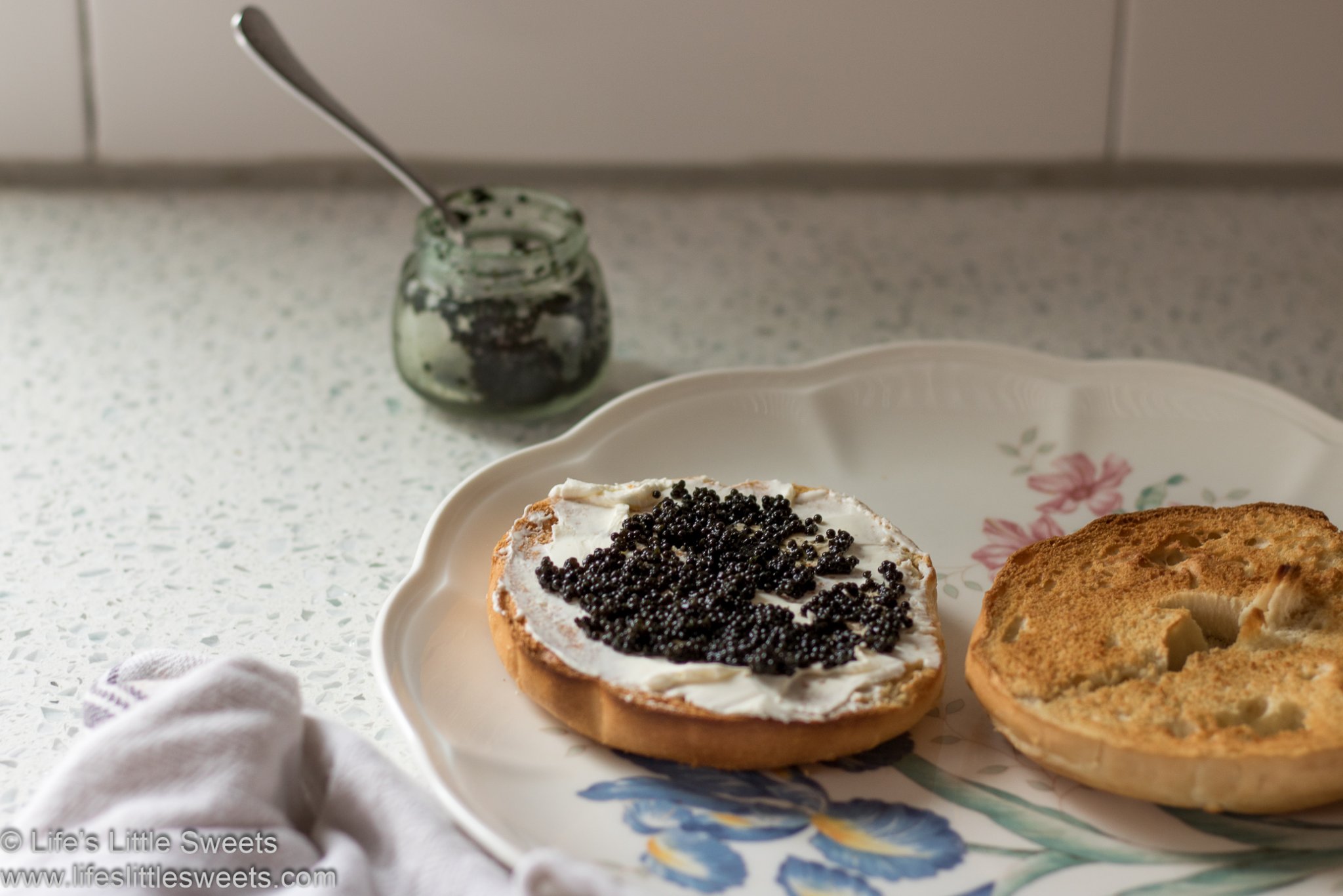 Caviar Cream Cheese Bagel Recipe - Life's Little Sweets