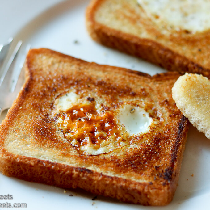 Egg-in-a-Hole Toast Recipe - Life's Little Sweets