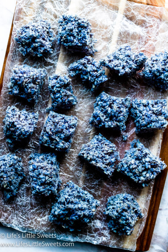Blue Butterfly Pea Flower Rice Krispie Treats - Life's Little Sweets