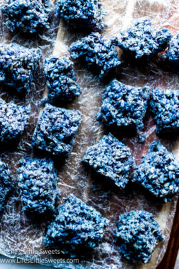 Blue Butterfly Pea Flower Rice Krispie Treats - Life's Little Sweets